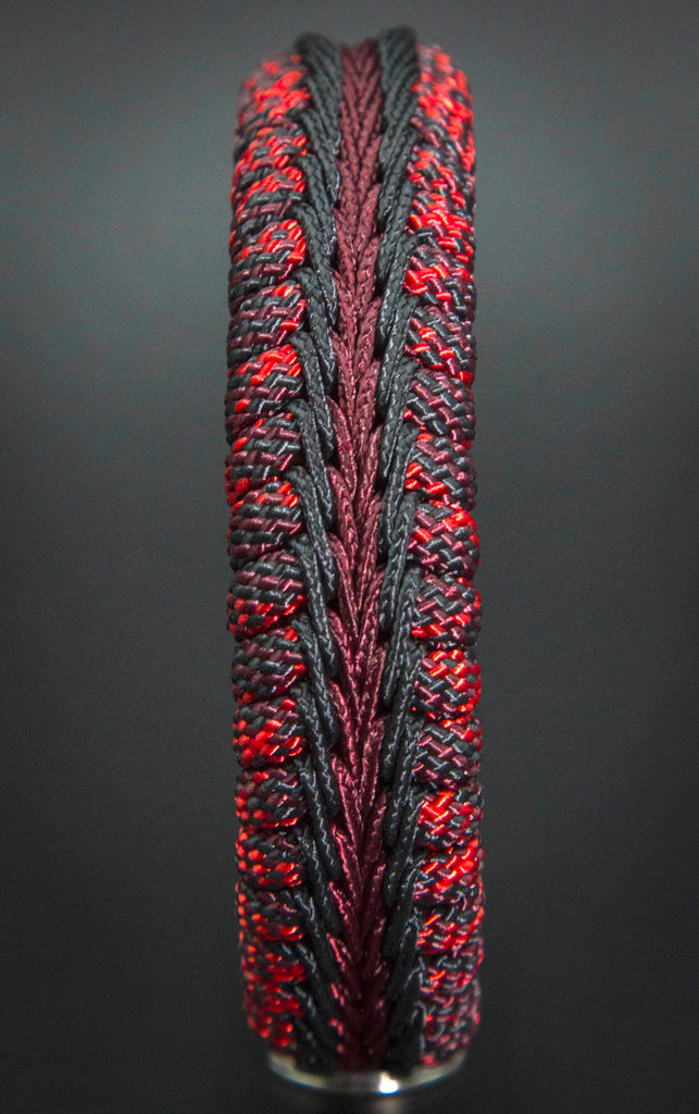 Wide Stitched Fishtail Paracord Bracelet (Red Hawk) – Surf City ...